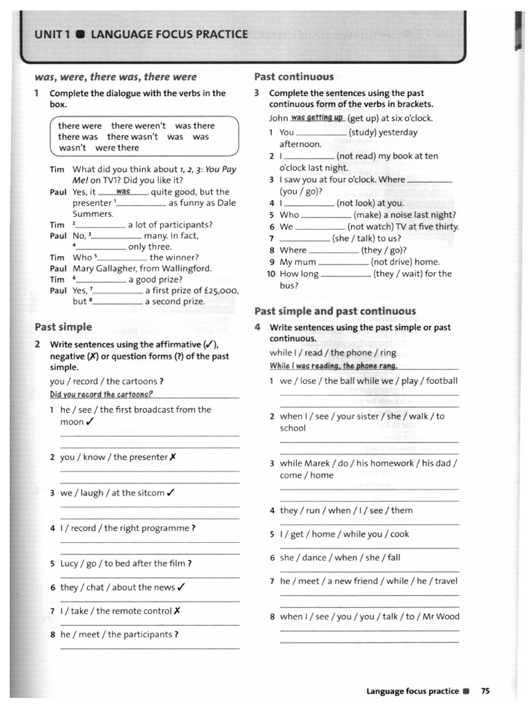English Plus 3 Workbook Unit 1 Test | PDF