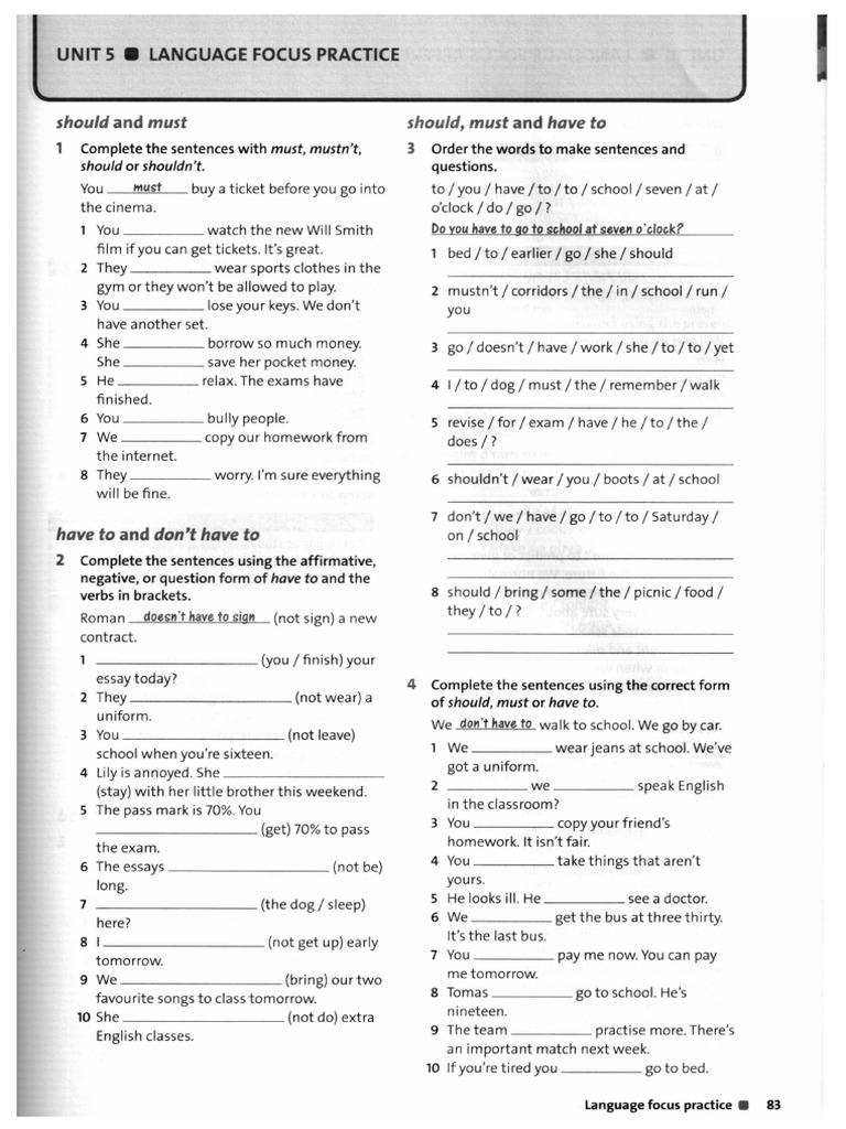 English Plus 3 Workbook Unit 5 Test | PDF