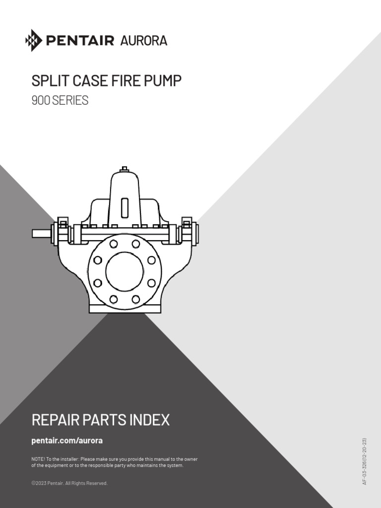 Aurora 900 Series Split Case Fire Pump Rpi | PDF | Hydraulics