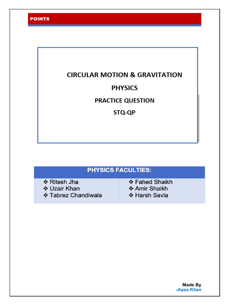 6.WS Circular Motion & Gravitation IBHL P2 STQ (22 20) | PDF | Teaching ...
