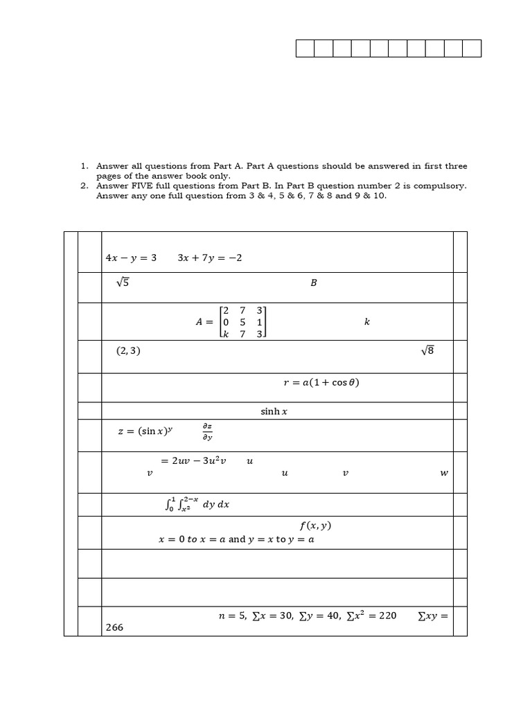 Cluster C - Model Paper - 1 - Final | PDF | Eigenvalues And ...