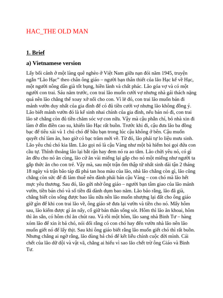 Hac - The Old Man | PDF