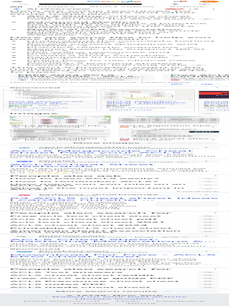 ACLS Test Cheat Sheet - Google Search | PDF | Cardiopulmonary ...