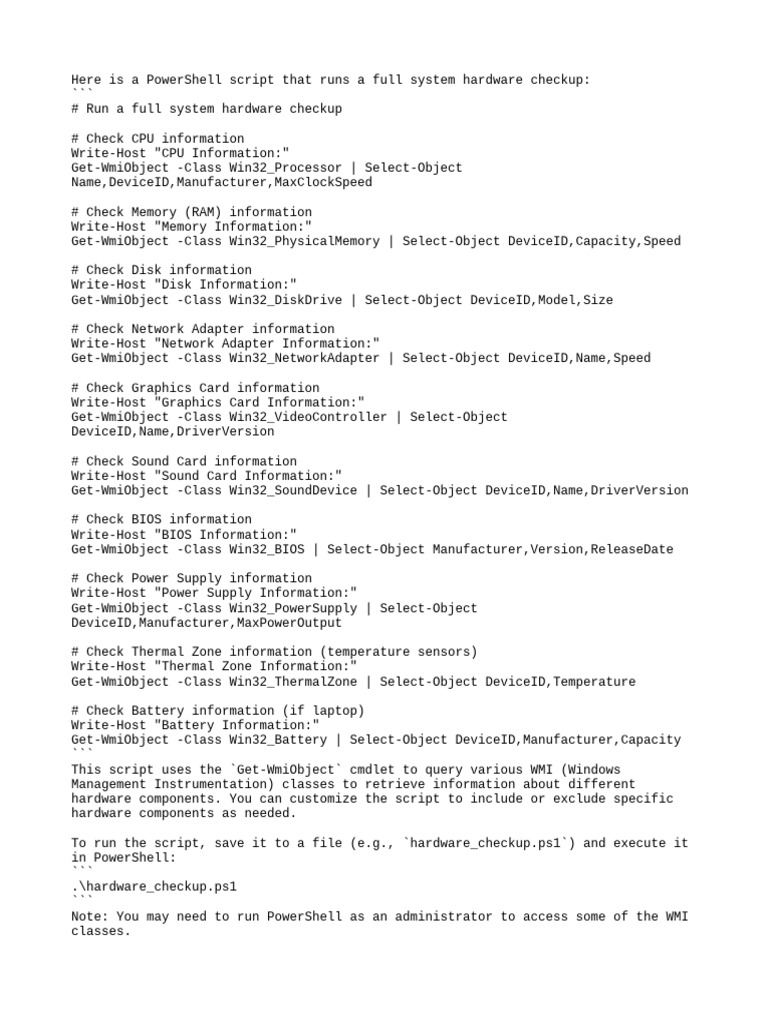 Powershell Script | PDF | Computers Powershell Script | PDF | Computers