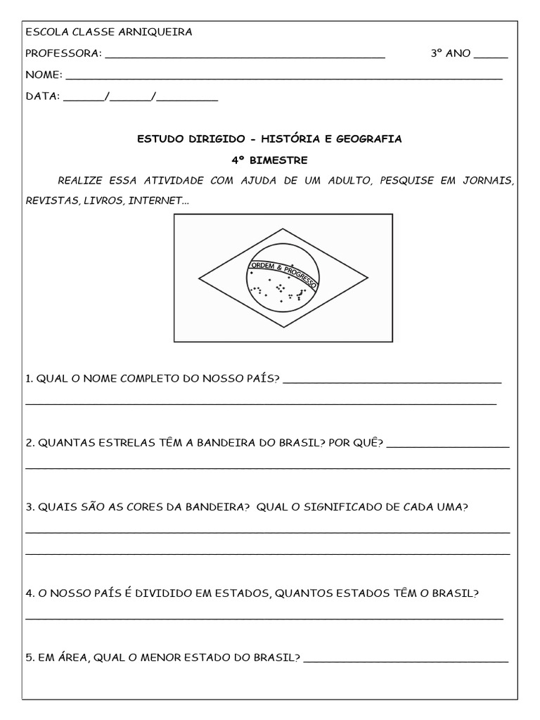 Estudo Dirigido His e Geo | PDF