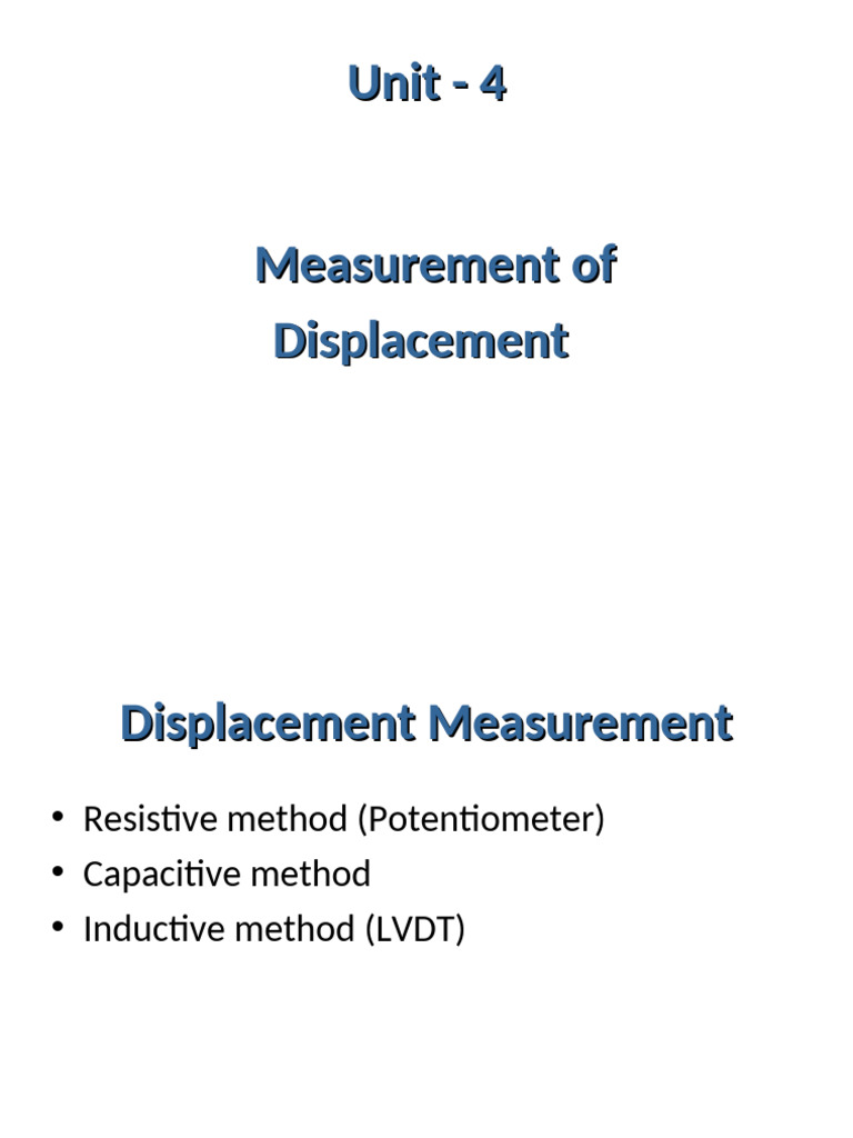 Displacement (LVDT) | PDF | Capacitor | Inductor