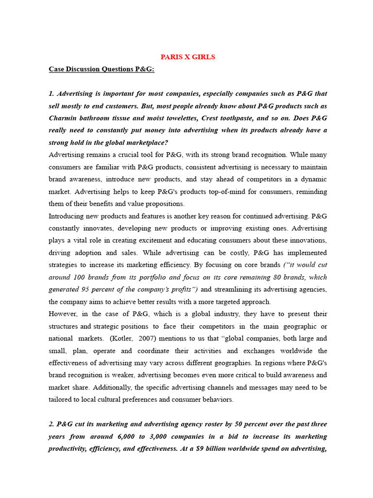 Ib - PG & Unilever | PDF | Brand | Advertising