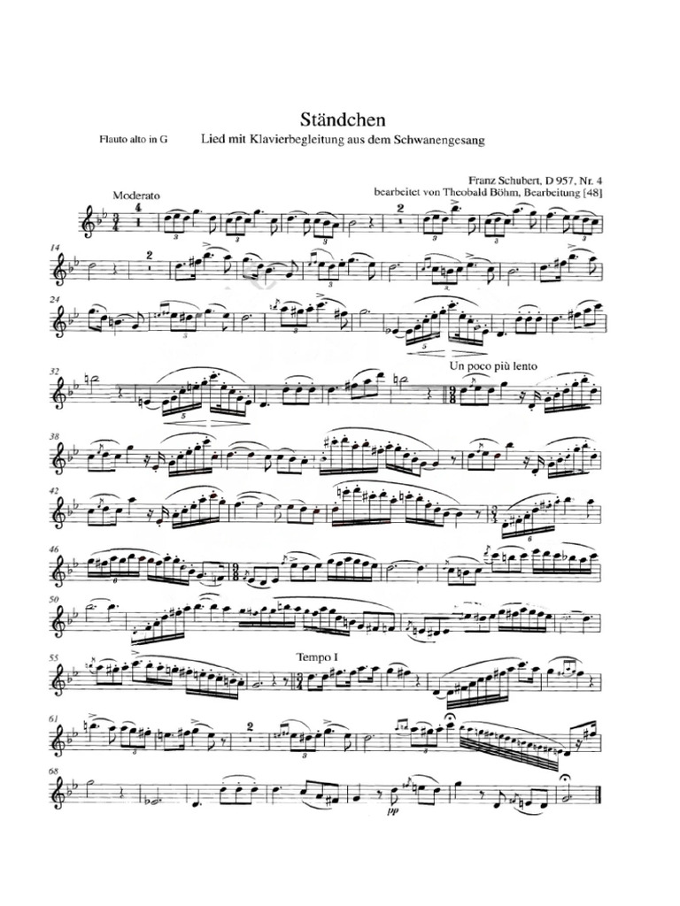 Standchen Flauta en Sol | PDF