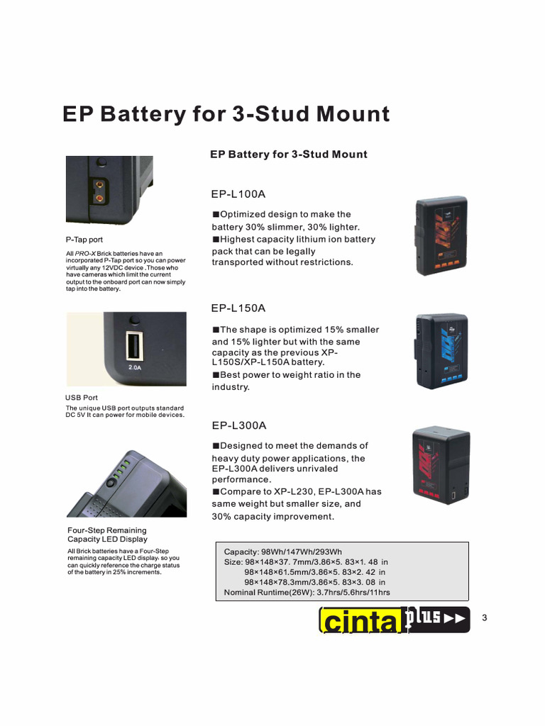 DATASHET Pro-X Baterias Serie EPL 2020 | PDF