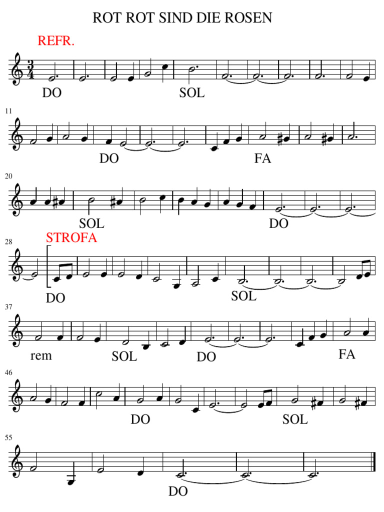 Rot Rot Sind Die Rosen | PDF