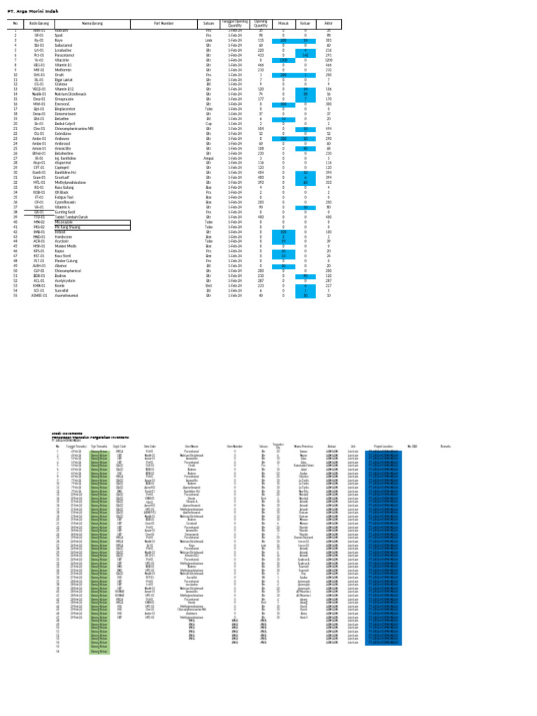 AMI - Monitoring Stock Healty in & OUT Februari 2024 | PDF