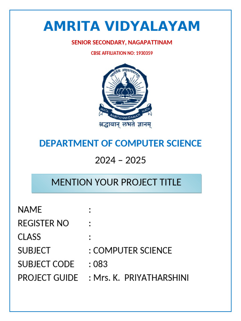 CS Project Document | PDF | Software Testing | Computer Program