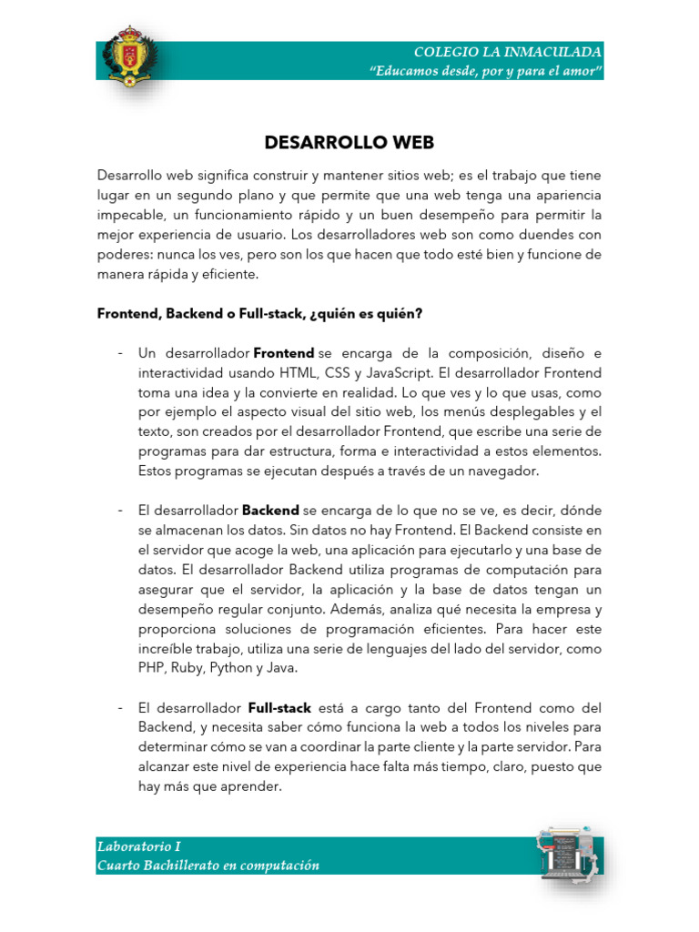 Desarrollo Web | PDF | HTML | Red mundial