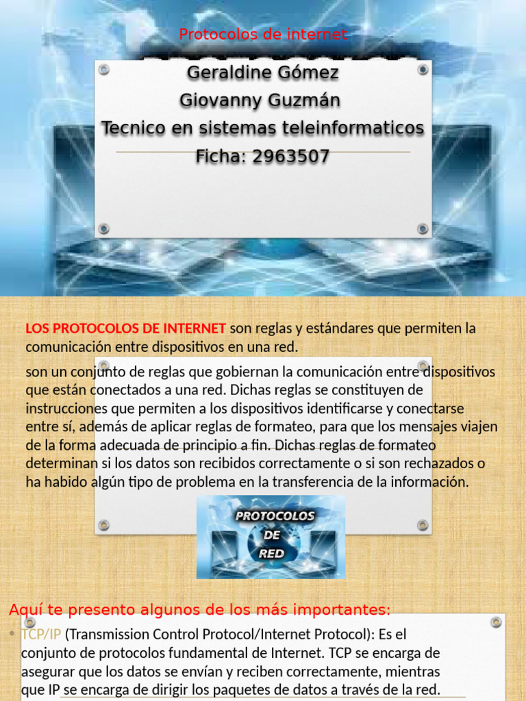 Protocolos de Internet | PDF | Dirección IP | sistema de nombres de dominio