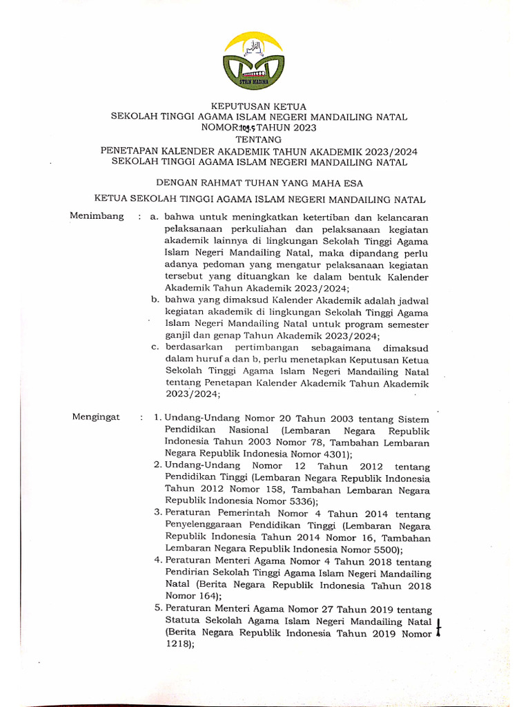 2 Kalender Mandailing Natal | PDF