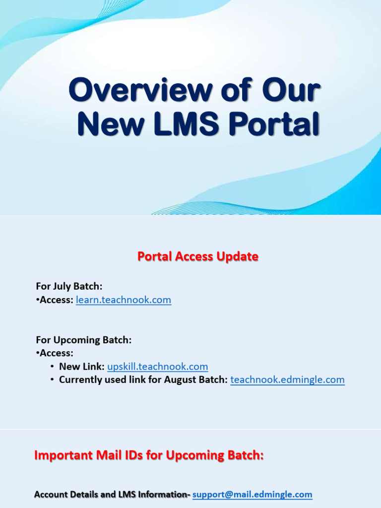 Overview of Our New LMS Portal | PDF