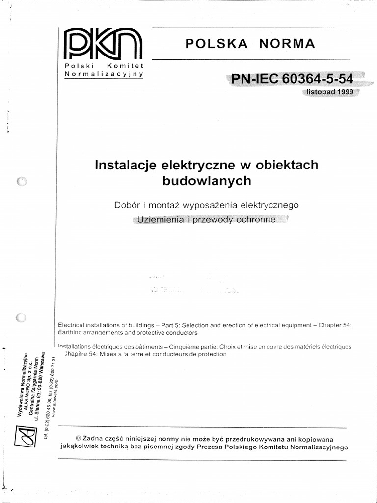 STR Tyt PN IEC 60364 5 54 | PDF