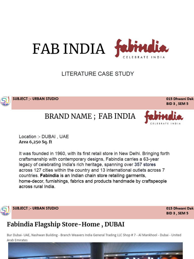Fabindia Dubai Store Case Study | PDF | Logos