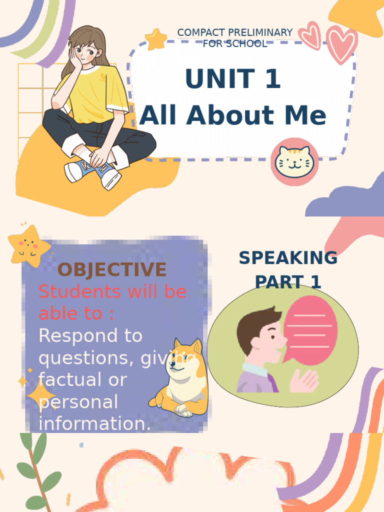 Compact Pfs - Unit 1 All About Me | PDF | Preposition And Postposition ...