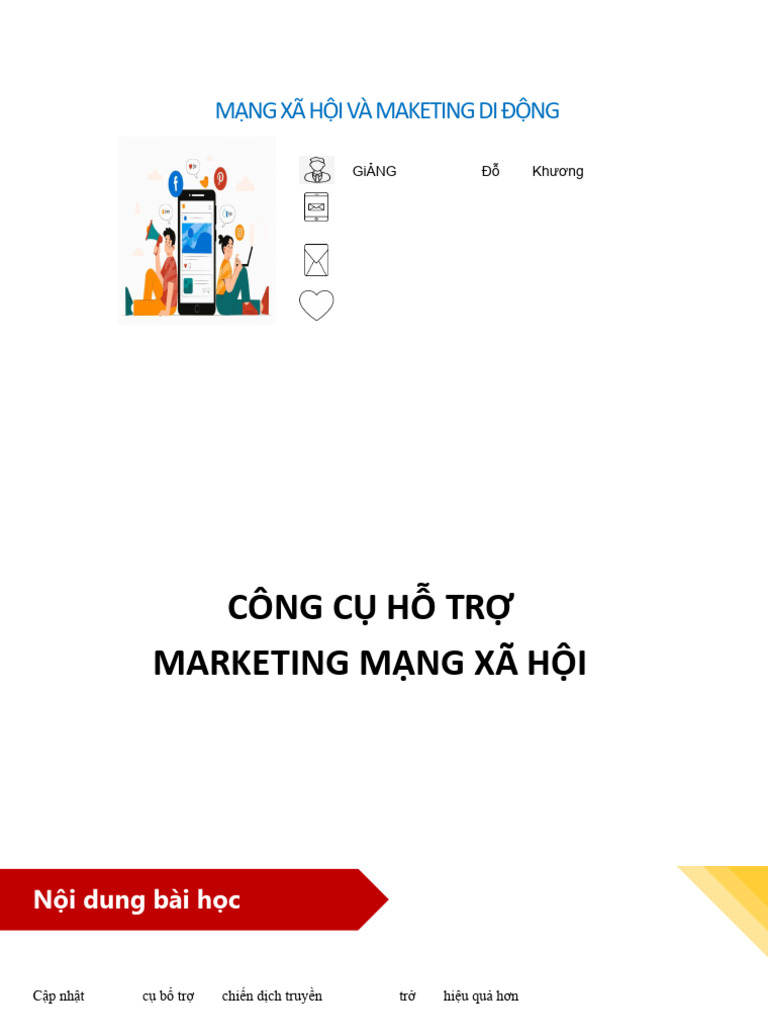 Chương VI Các Công C H TR MKT MXH | PDF
