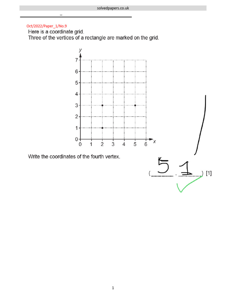 2022oct The Coordinate Grid Checkpoint - Primary - Math | PDF