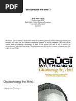 Ngugi Wa Thiong O 1998 Decolonising The Mind Pdf Kenya