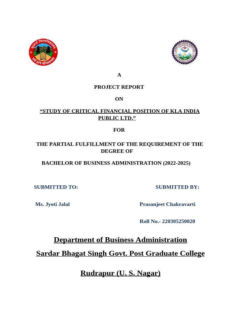 Summer Internship Report | PDF | Performance Indicator | Financial Modeling