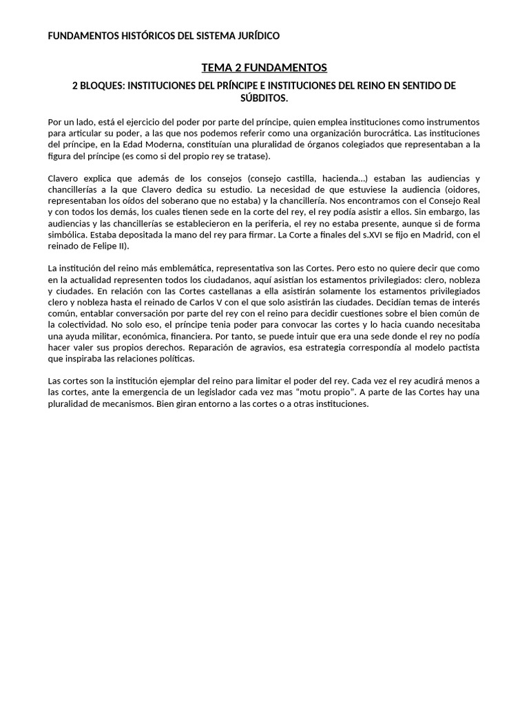 Tema 2 Fundamentos | PDF | Nobleza