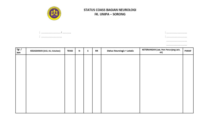 Form Observasi PasienBuruk | PDF
