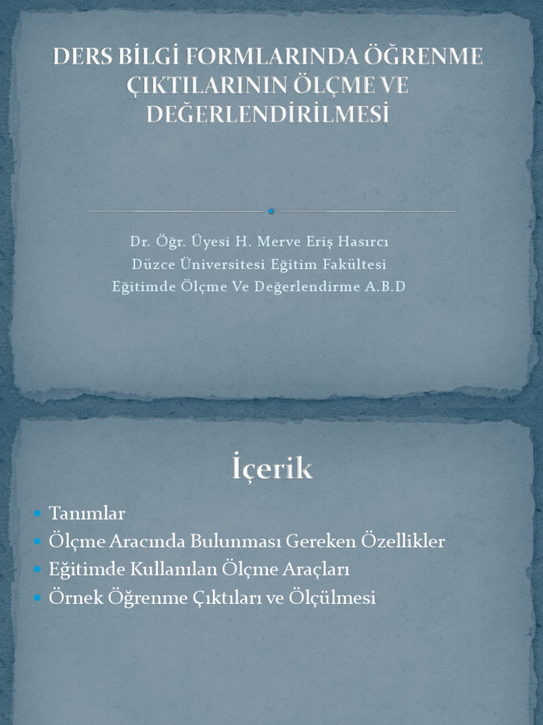1-Ders Bilgi Form | PDF
