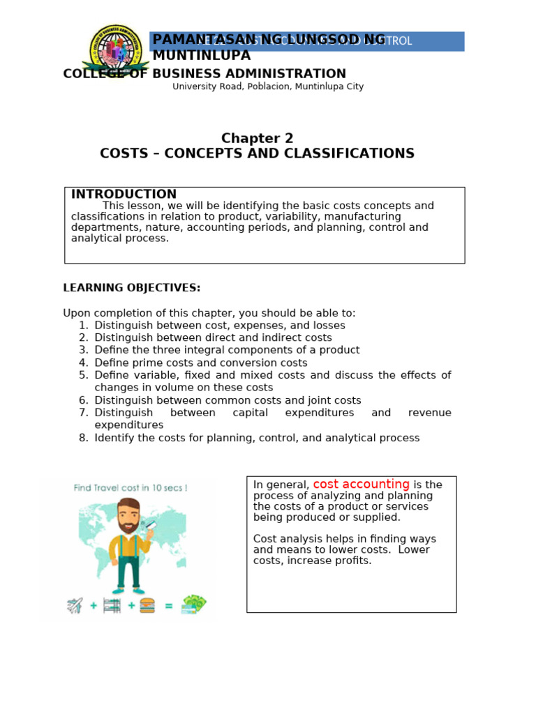 3 - Cost - Concepts & Classification | PDF | Cost Accounting | Expense