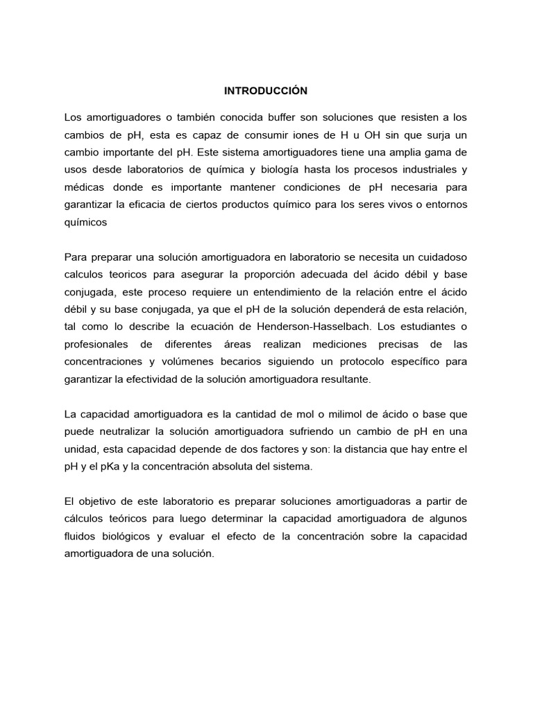 Informe 1 de Bioquímica Lab | PDF | Solución tampón | Sangre