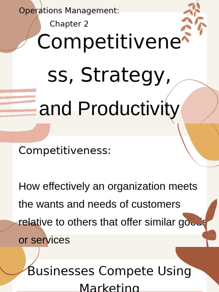 Module 2 Competitiveness Strategy Productivity | PDF | Pricing | Economies