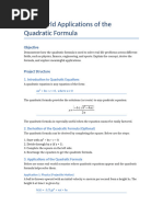 Real-Life Applications of Polynomials | PDF