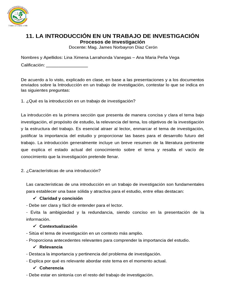 Guía Completa para Introducciones de Investigación | PDF | Conocimiento ...