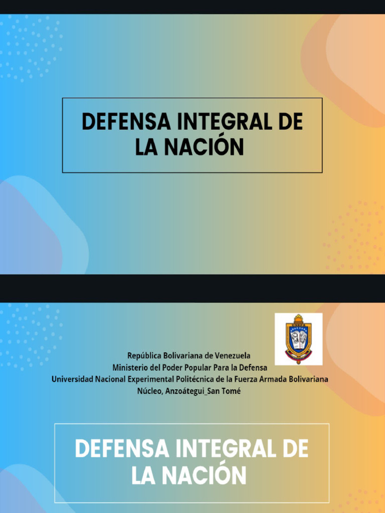 Defensa Integral de La Nación | PDF