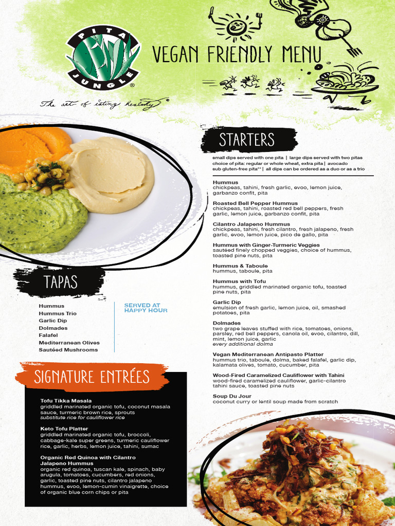 23PJC Vegan Menu Corp NP | PDF | Salad | Pesto