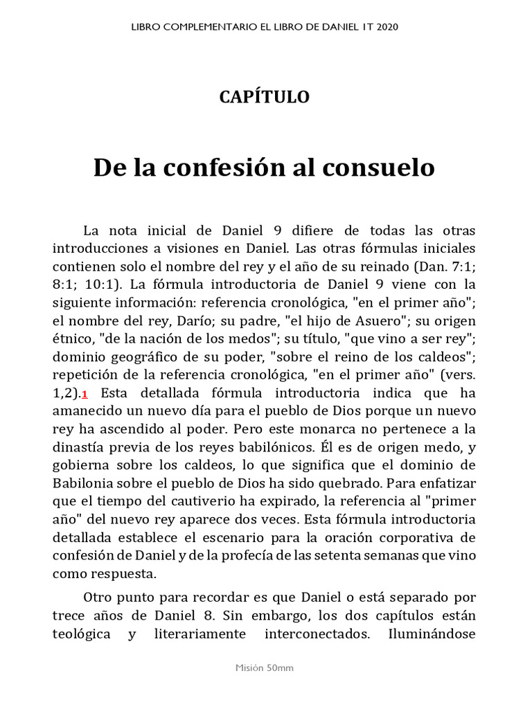 Capítulo 10 - de La Confesión Al Consuelo | PDF | Daniel (figura bíblica) | Cristo (título)