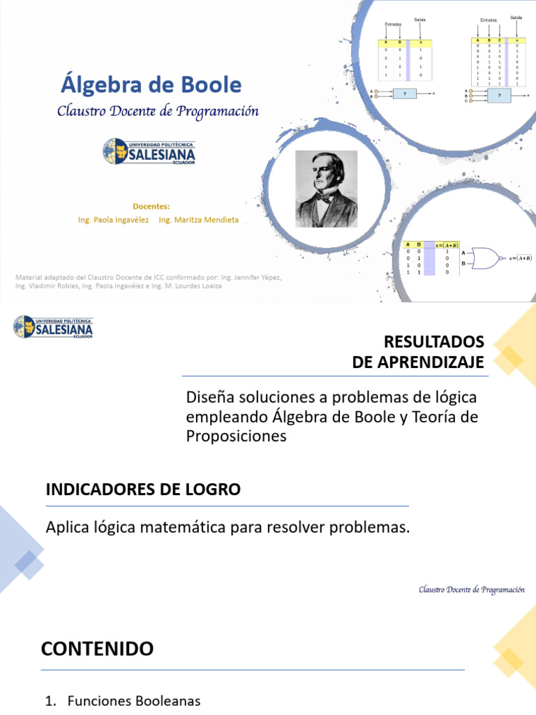 Algebra Boole | PDF | Puerta lógica | Álgebra de Boole