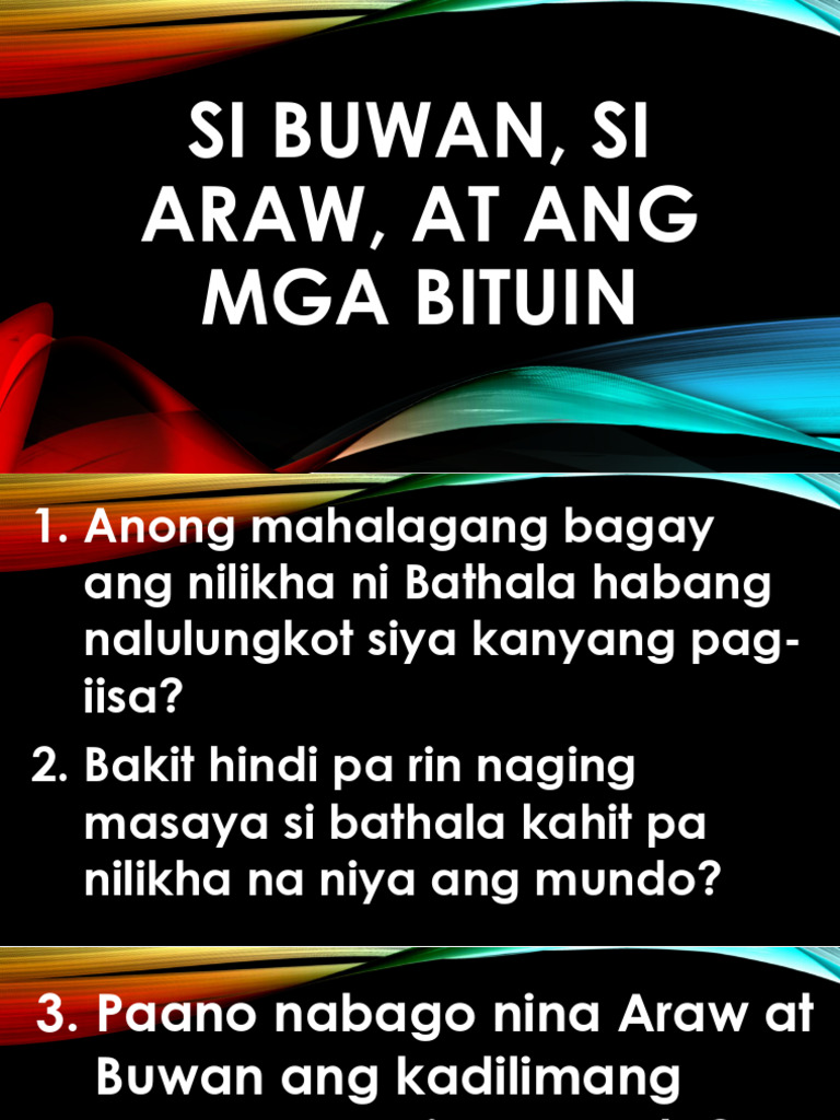 Si Buwan Si Araw at Ang Mga Bituin | PDF
