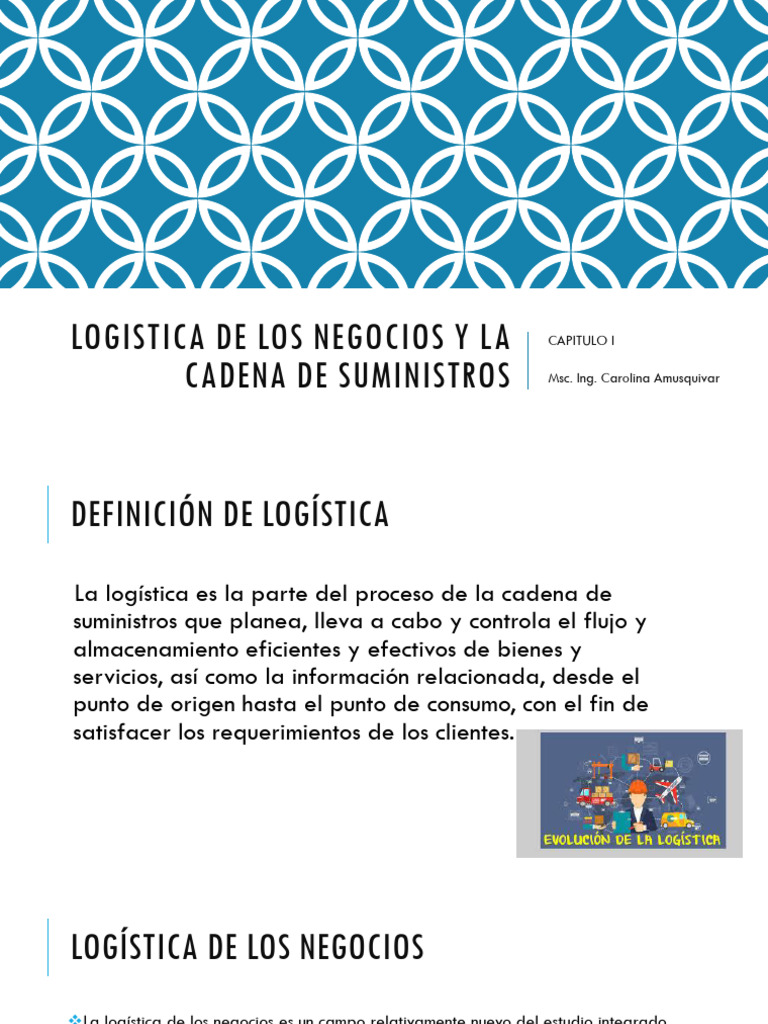 Logistica de Los Negocios y La Cadena de Suministros Capitulo I | PDF | Logística | Cadena de ...