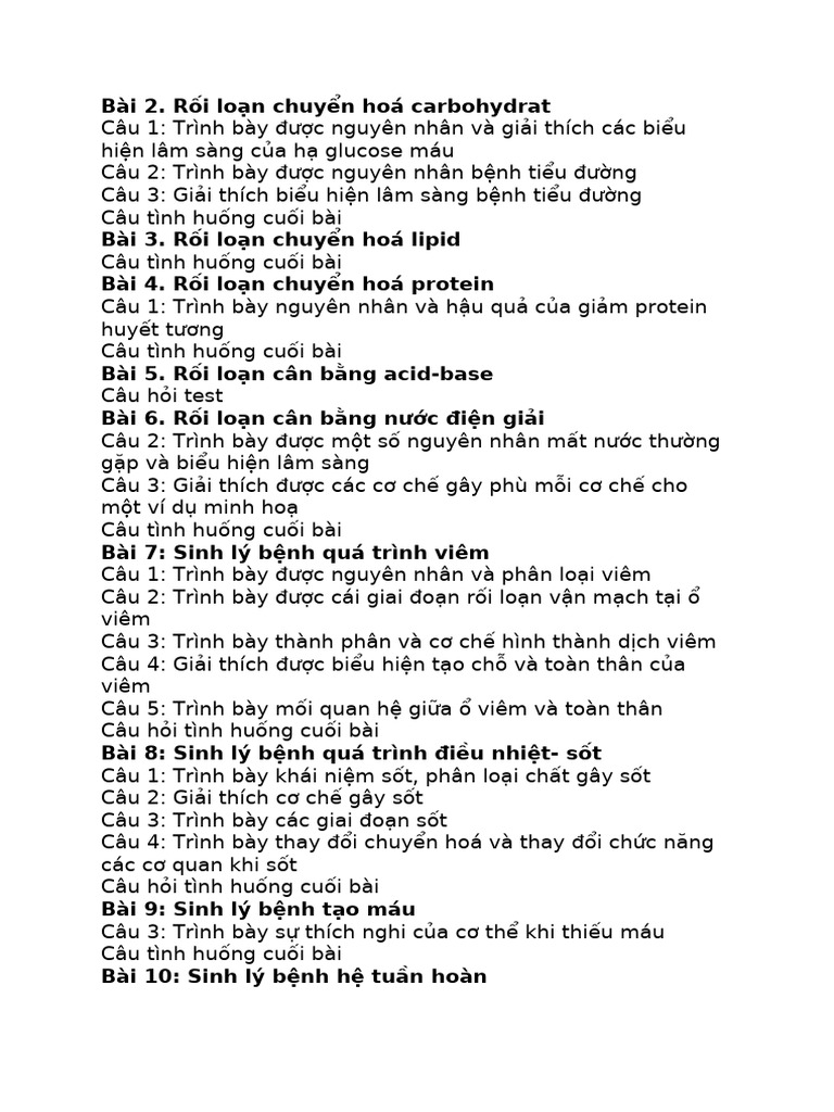 Đề Cương Sinh Lý Bệnh Miễn Dịch | PDF