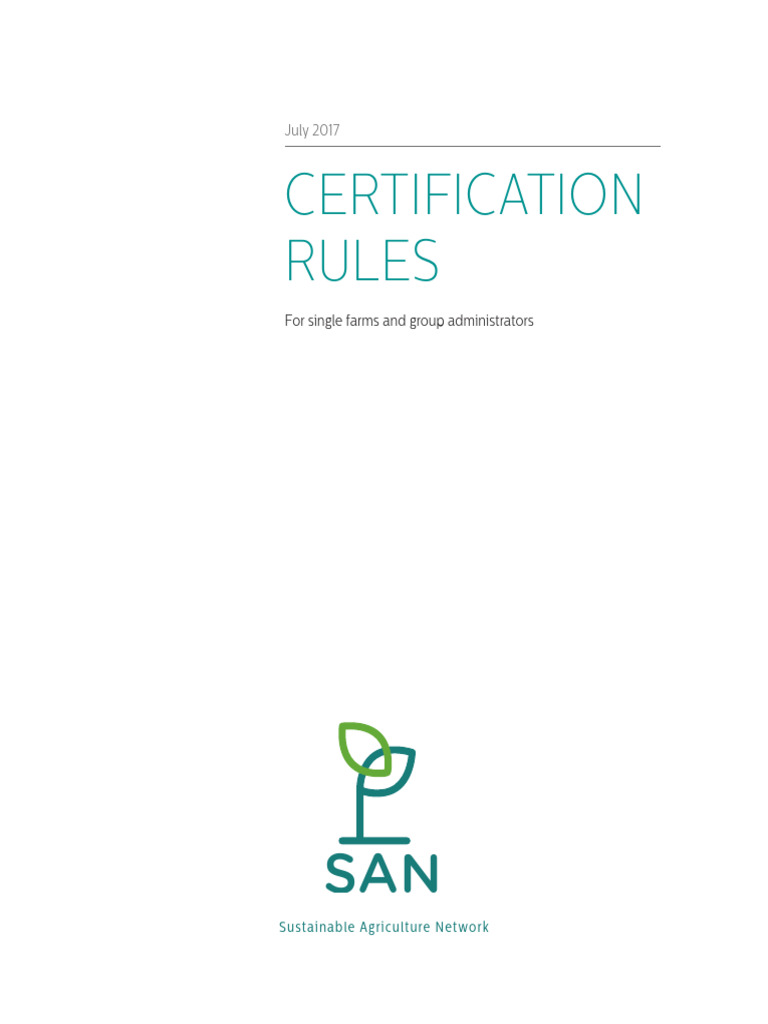 SAN Certification Rules | PDF | Audit | Certification