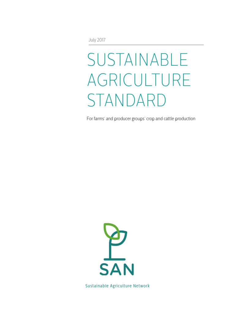 Sustainable Agriculture Network Standards | PDF | Agriculture ...