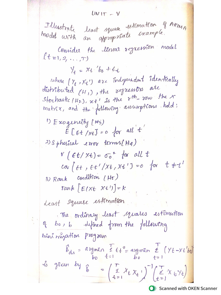 Least Square Estimation | PDF