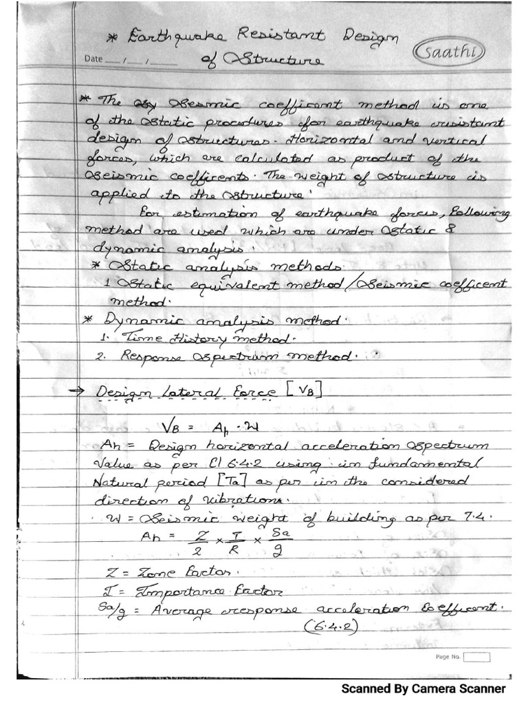 Earthquake Resistant Design of Structure | PDF