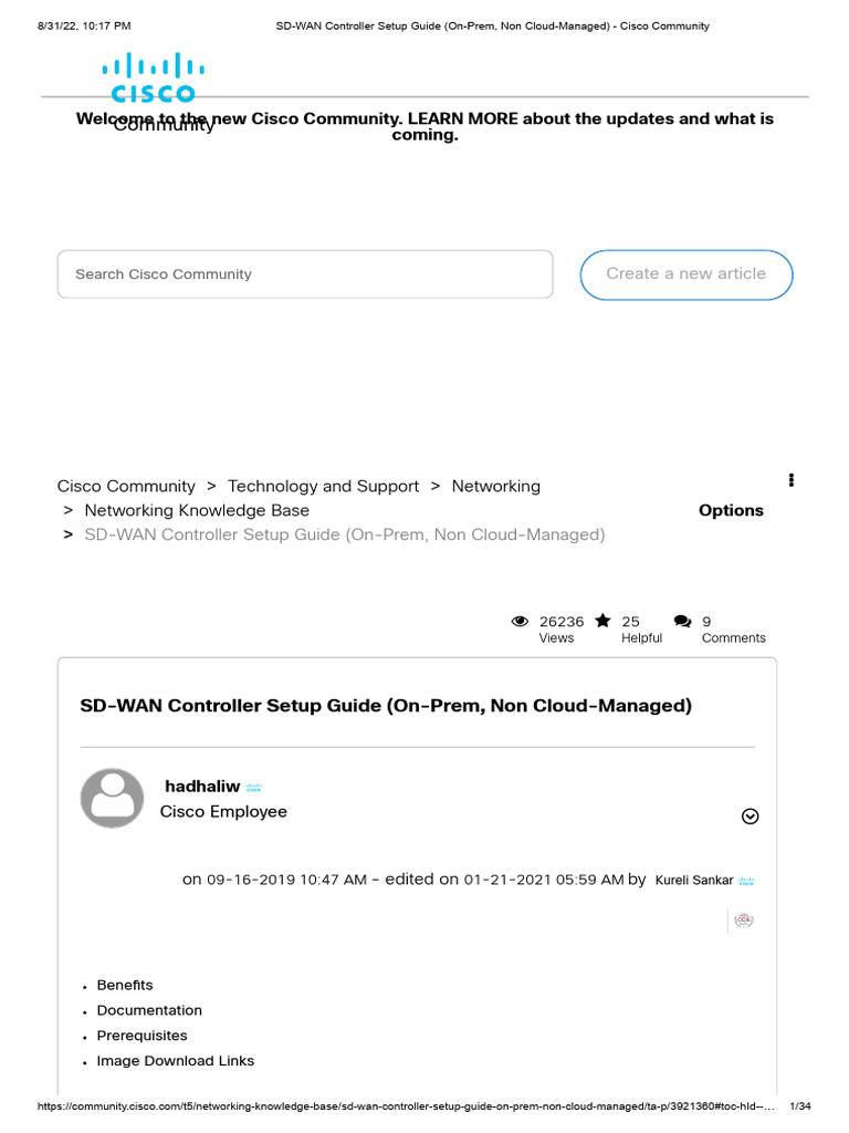 SD-WAN On-Prem Setup Guide | PDF | Virtual Machine | Computer Network
