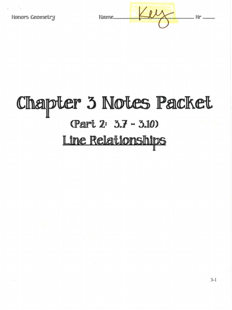 NOTES PKT Ch.3 Part 2 KEY (24-25) | PDF