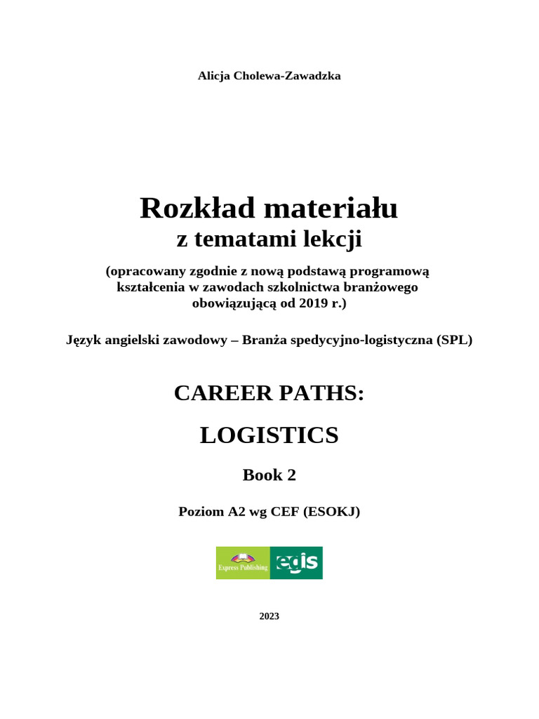 RM Logistics Book 2 Podstawa-2019 | PDF
