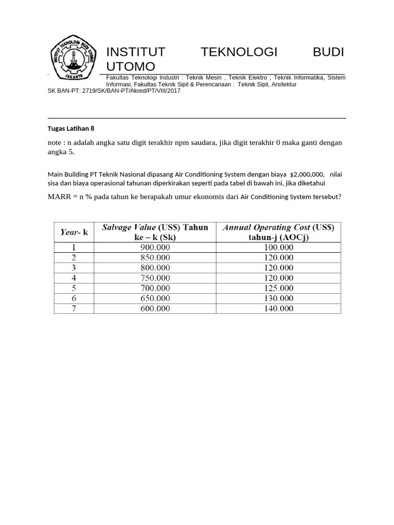 Tugas 9 - Ekonomi Teknik 2024 | PDF